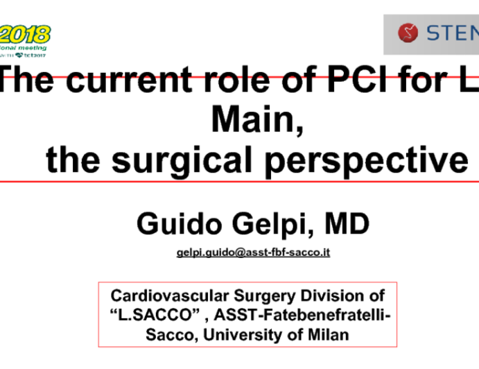 The current role of PCI for Left Main, the surgical perspective | tctmd.com
